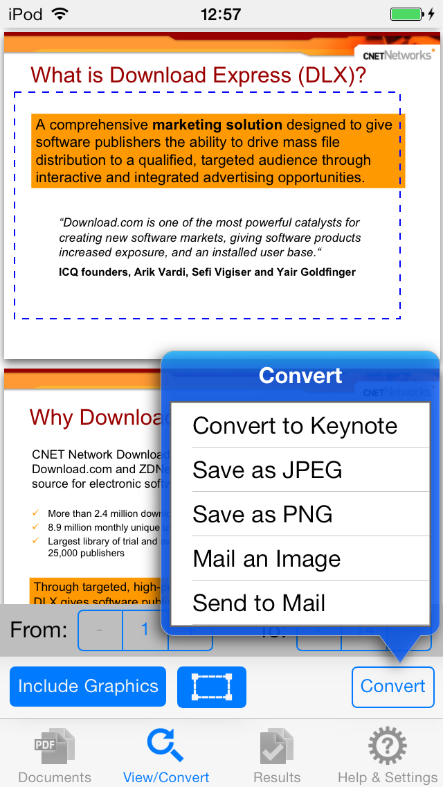 PDF to Keynote, PDF converter, Convert PDF to Keynote, iPhone