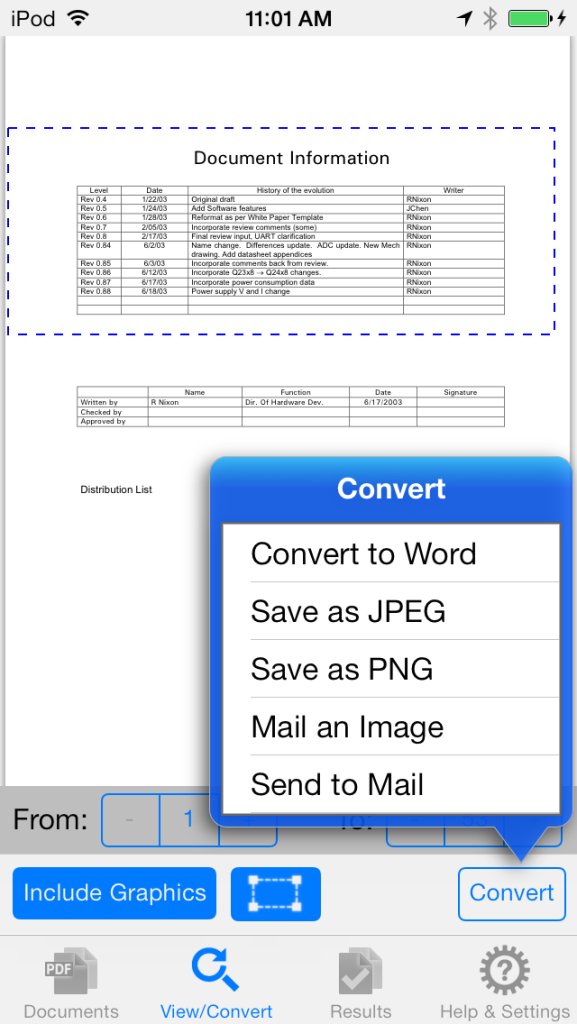 PDF to Word, Convert PDF to Word, iPhone PDF Conversion
