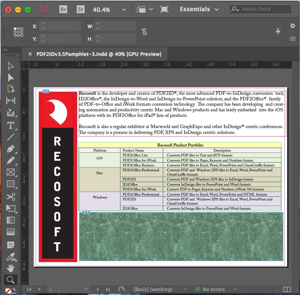 How to Open and Convert & Edit PDF in InDesign CC - CC 2019 Recosoft ...