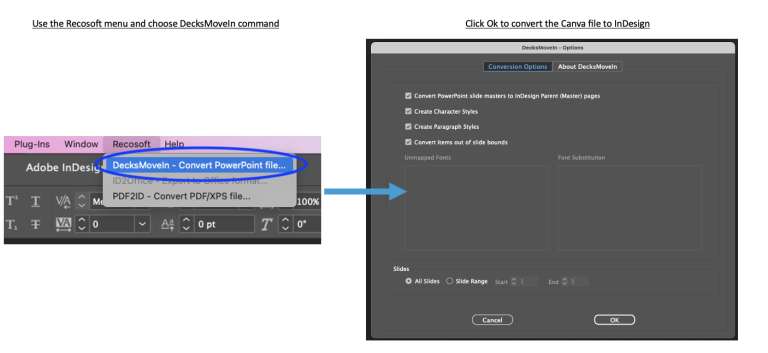 Converting Canva to InDesign - 2 Steps