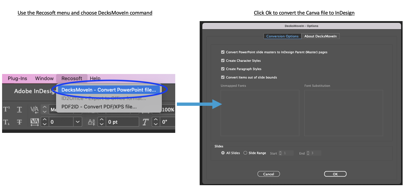 Converting Canva to InDesign - 2 Steps