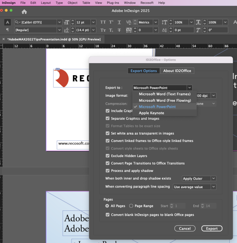 1-click InDesign to Google Slides